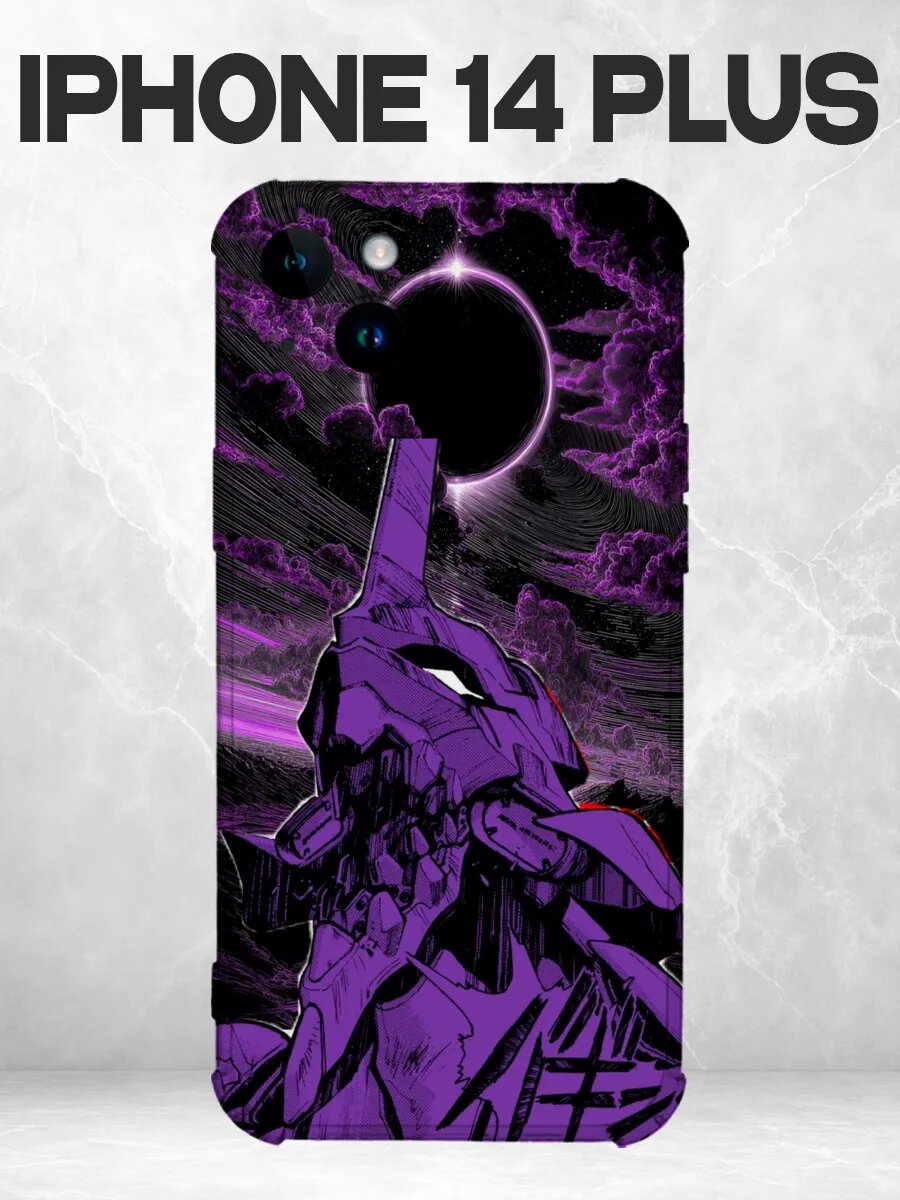 Чехол на iPhone 14 Plus Евангелион ева затмение