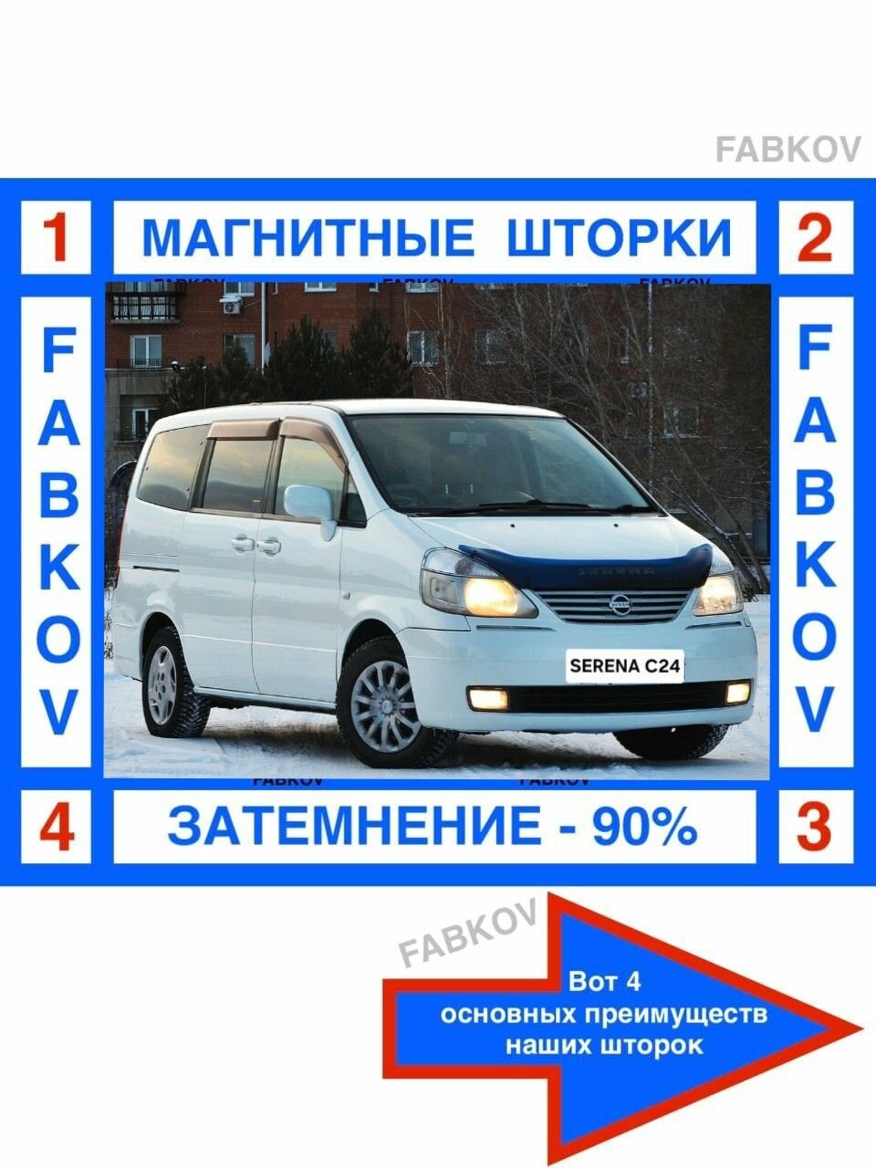 Каркасные авто шторки/сетки на передние двери, на магнитах для Nissan Serena C24 Ниссан Нисан Серена Сирена С24, Ц24, 2 поколение, минивэн, года выпуска 1999-2005