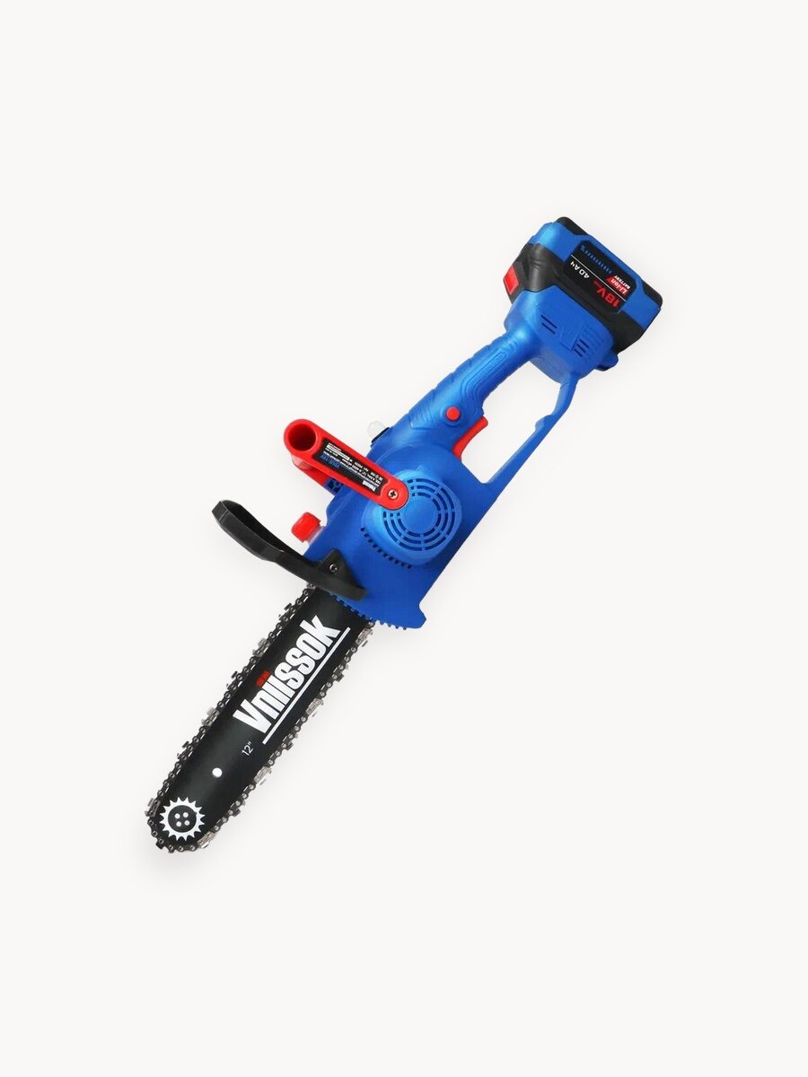 Цепная пила Vniissok "VDUE-18V", бесщеточный аккумулятор, 12"