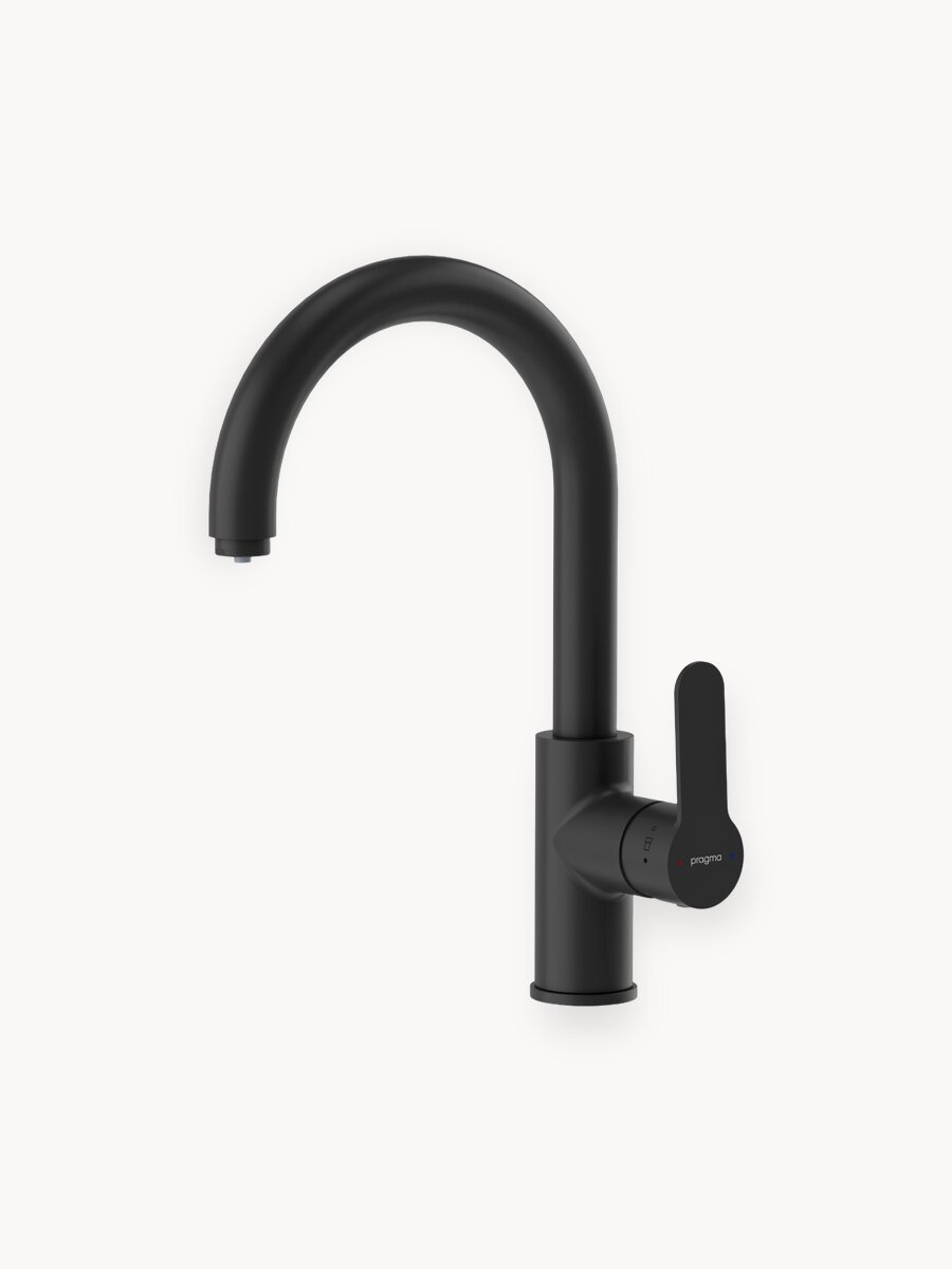 Смеситель для кухни с каналом для фильтрованной воды Pragma Melpul, матовый черный, MEL7. B1JF.005