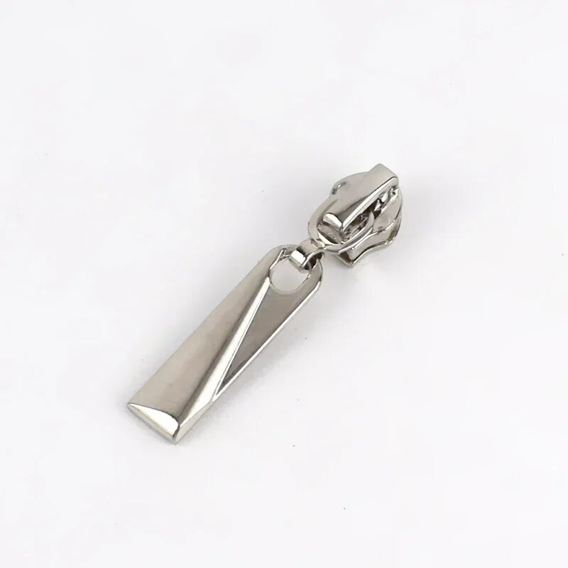 Бегунок для молнии металлический серебряный ZT160-Silver 5#