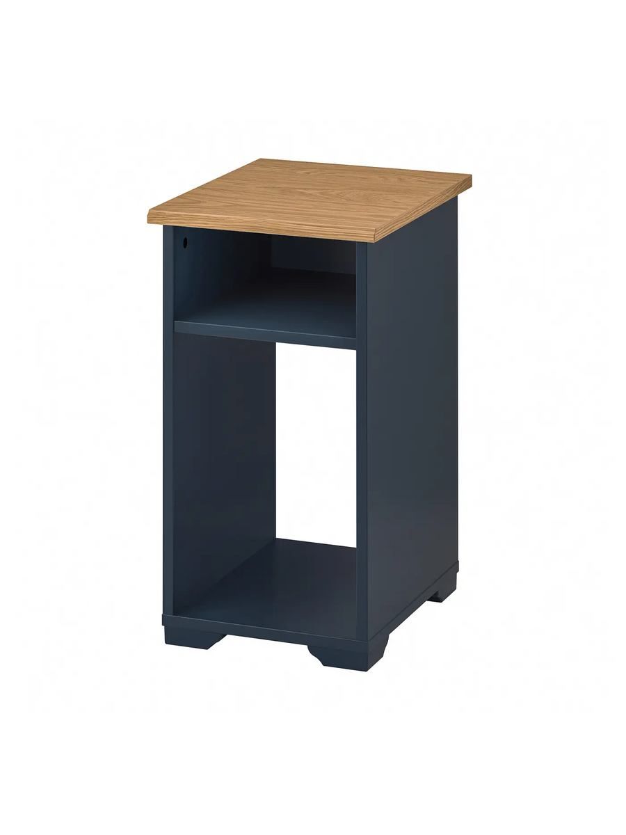 IKEA SKRUVBY приставной столик, черно-синий, 40x32 см