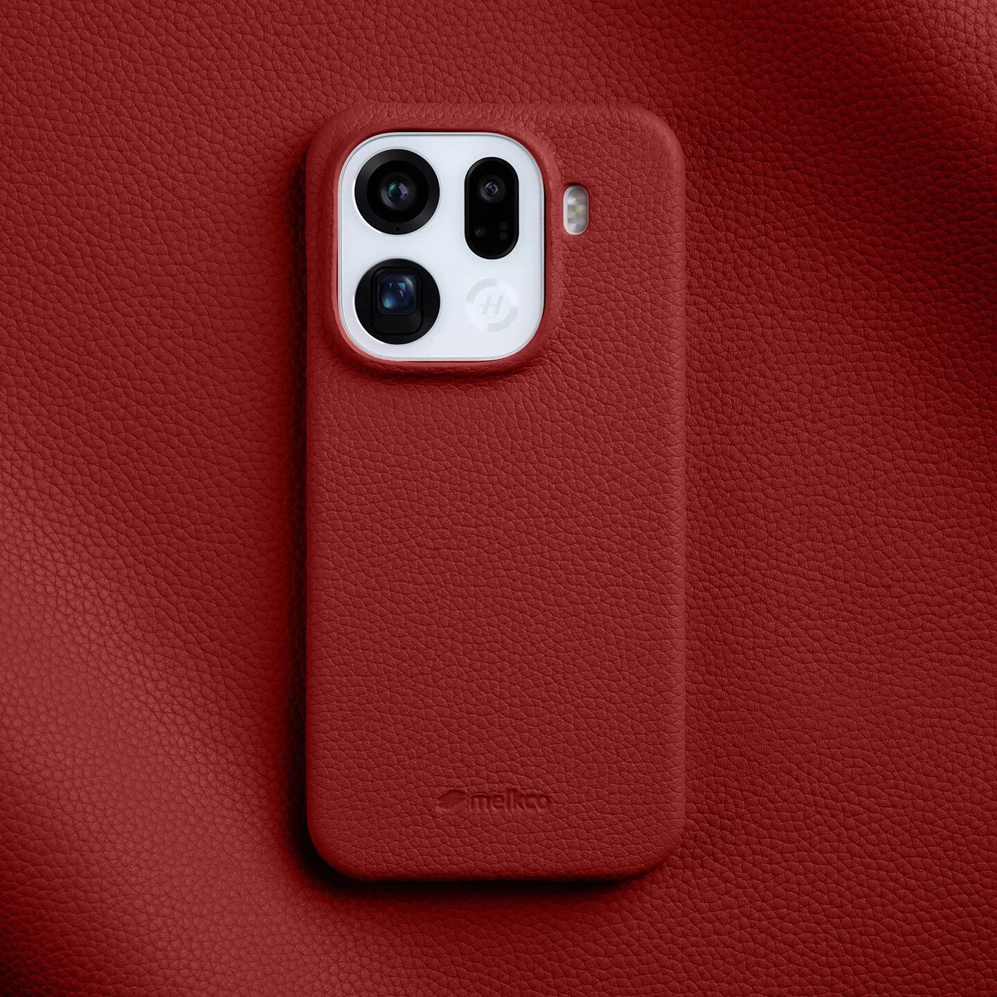 Красный чехол Melkco для OPPO Find X9 Pro из кожи