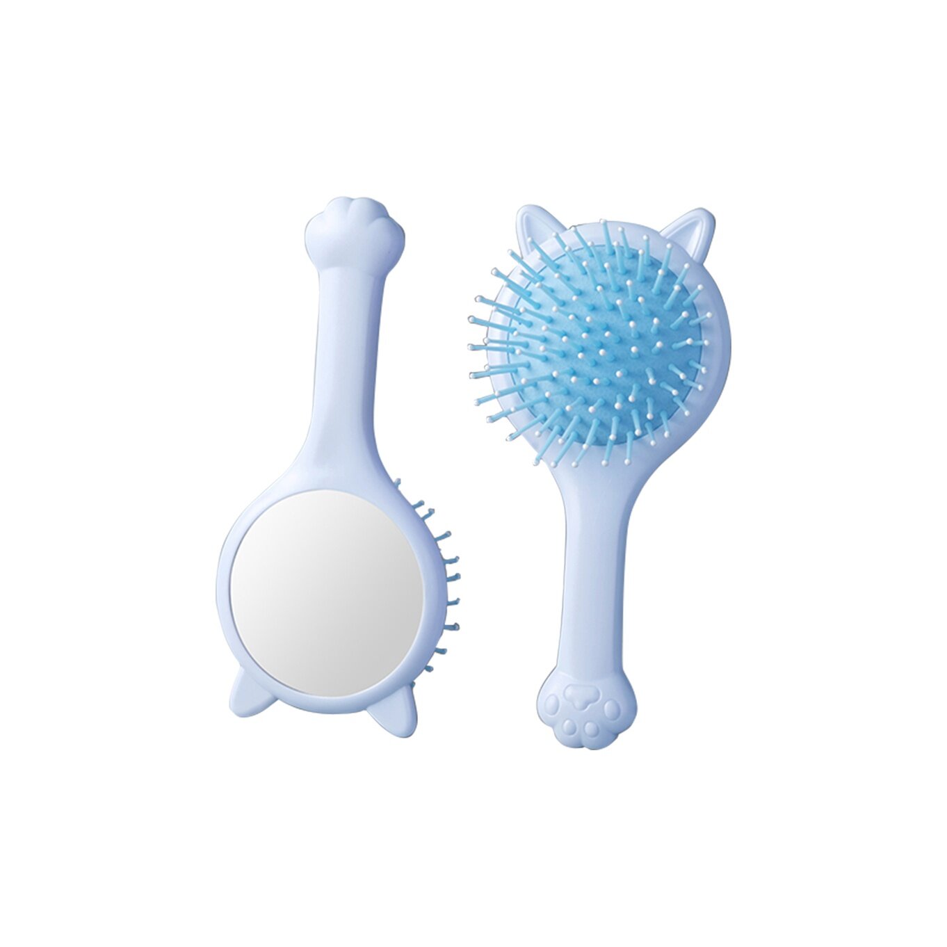 Принадлежности для парикмахерских Goodgudi 猫爪迷你梳（带镜子）-蓝色