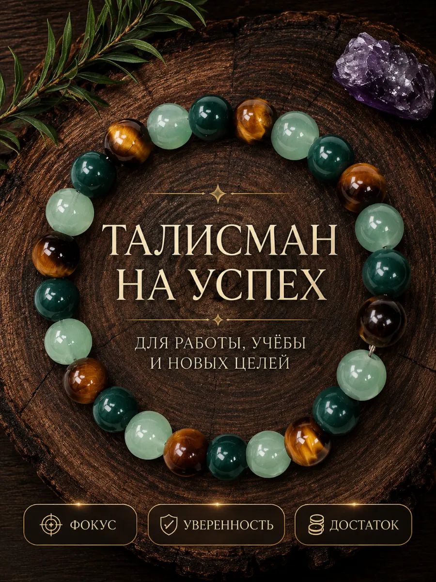 Талисман Оберег/Браслет амулет тигровый глаз на удачу и деньги оберег на удачу браслет с тигровым глазом амулет на деньги