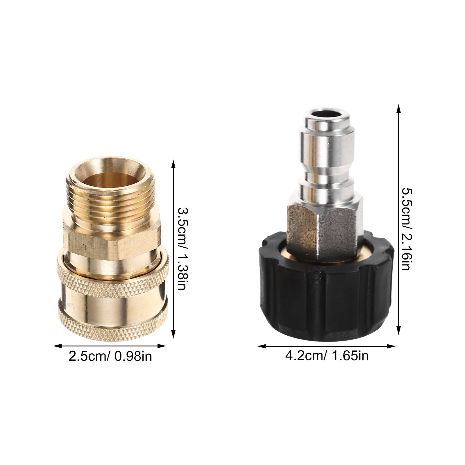 Набор Быстрого Соединения Для Мойки Давлением 1 Штук Размер 2.5x2.5x4.2cm