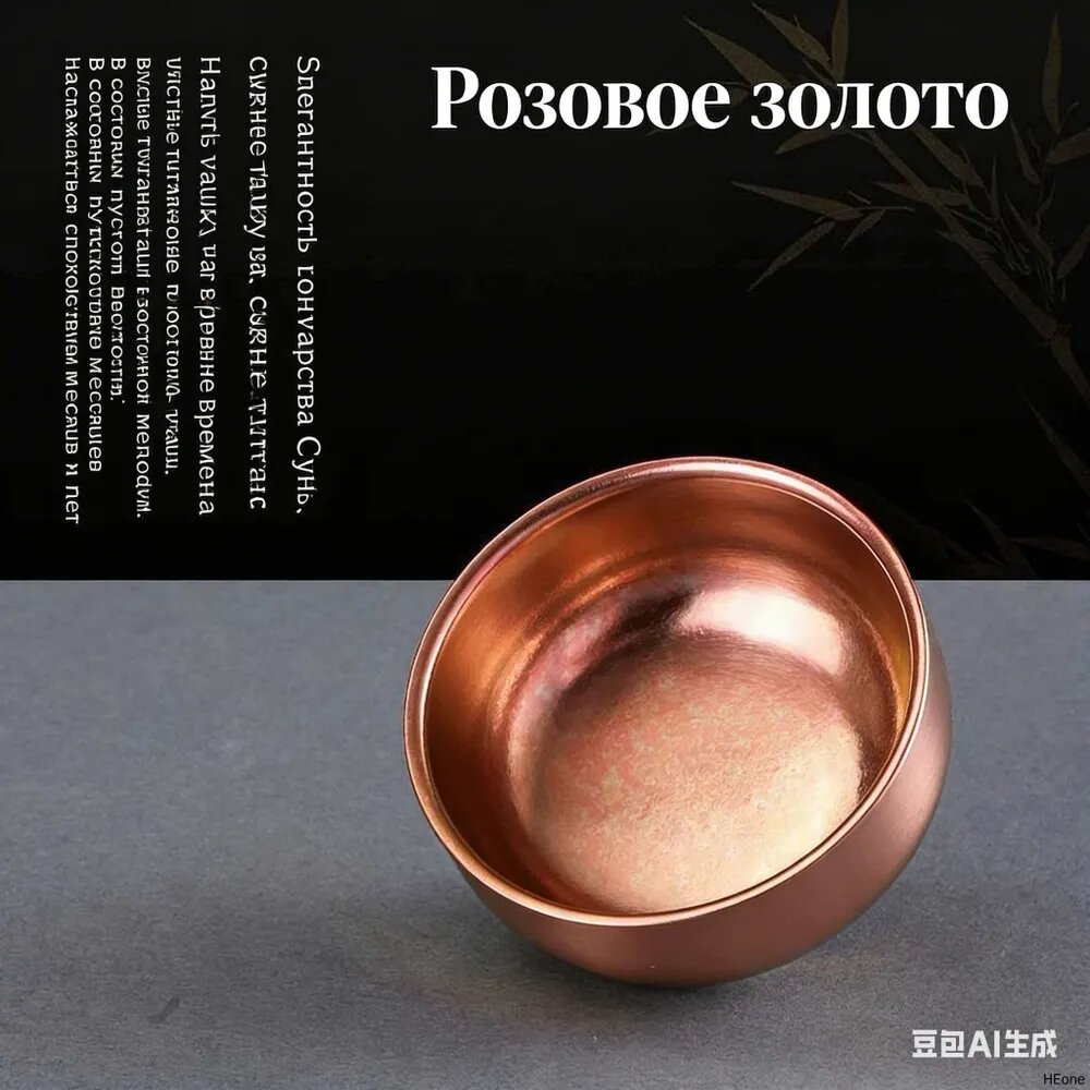 Пиала медь, золотой, 1 шт