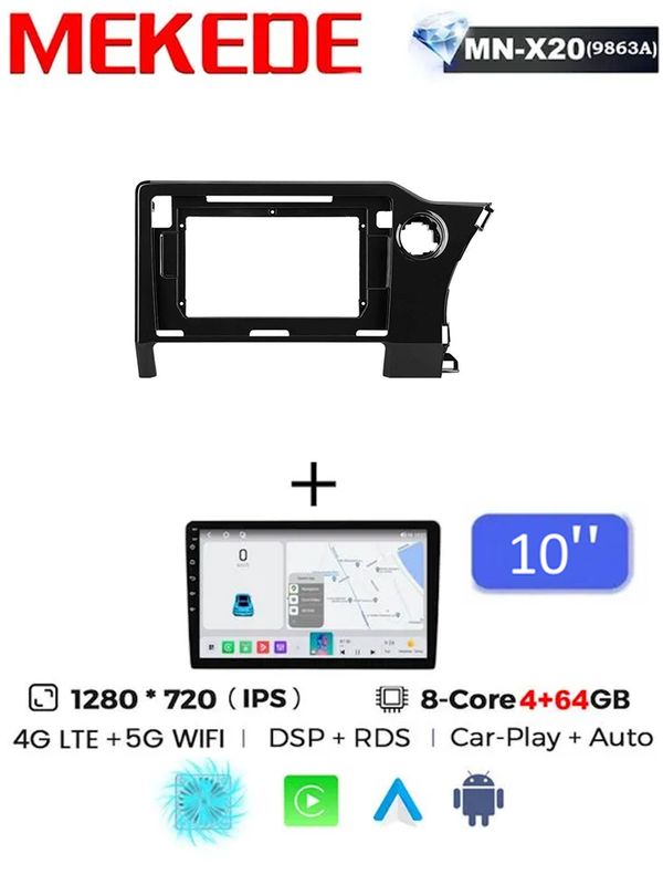 Магнитола Mekede MN X20 Pro 4+64G 10.2 дюймов Toyota Noah 4 R90 RHD 2022-2023 Правый руль