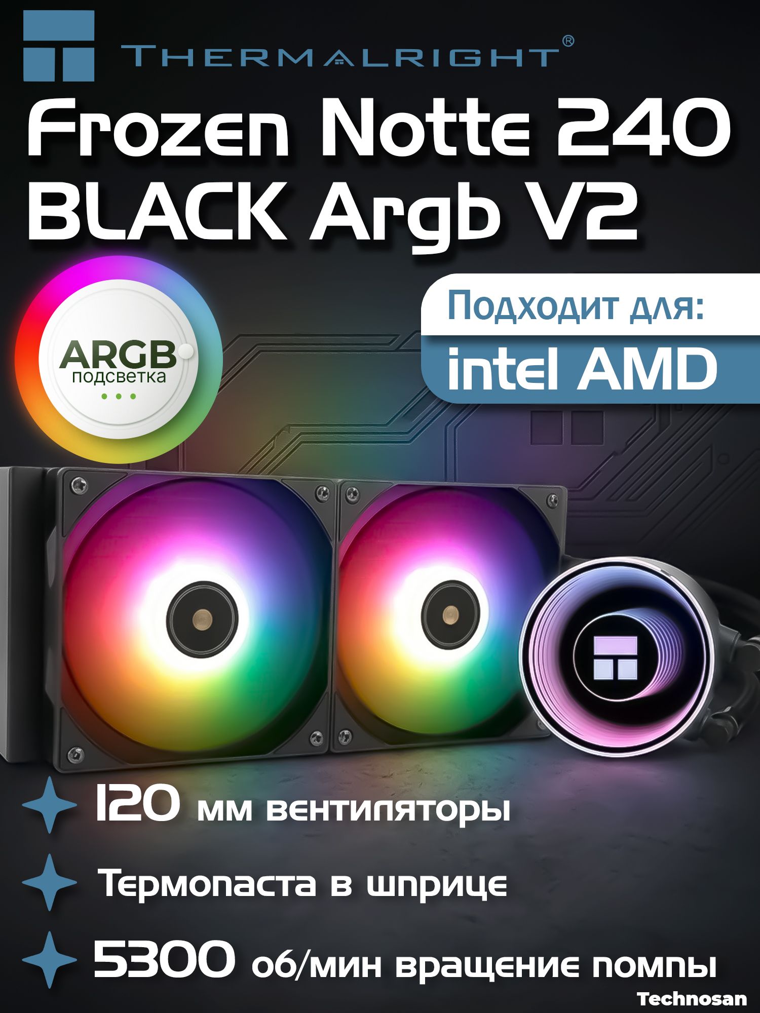 Система водяного охлаждения Thermalright Frozen Notte 240 BLACK Argb V2