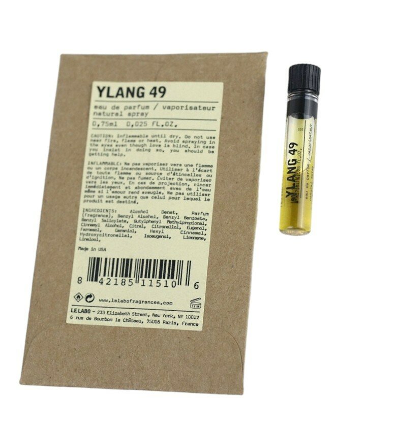 Le Labo Ylang 49 Парфюмерная вода для женщин, объем 0.75 ml Sample