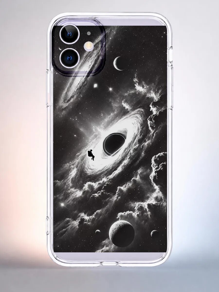 Чехол iPhone 11 планета затмение силиконовый