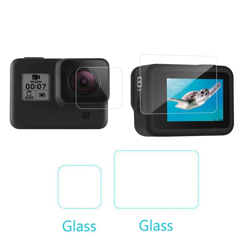 Защитная стеклопленка для GoPro Hero 8 Black, Цвет: 2