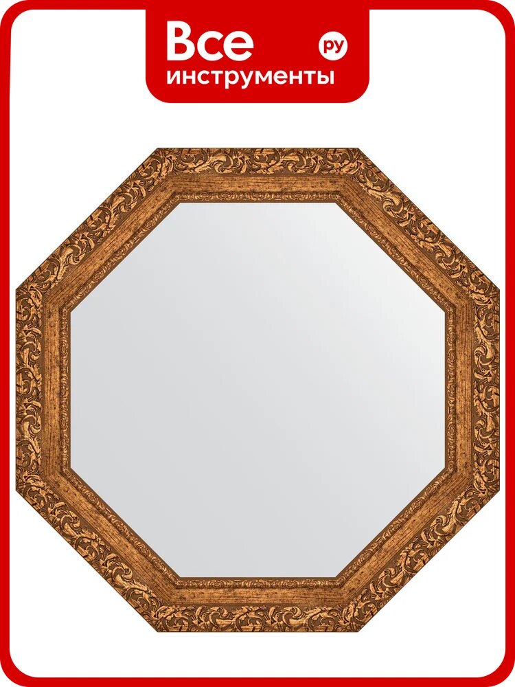 Зеркало EVOFORM в багетной раме - виньетка бронзовая 85 mm (75,4x75,4 cm) 3774
