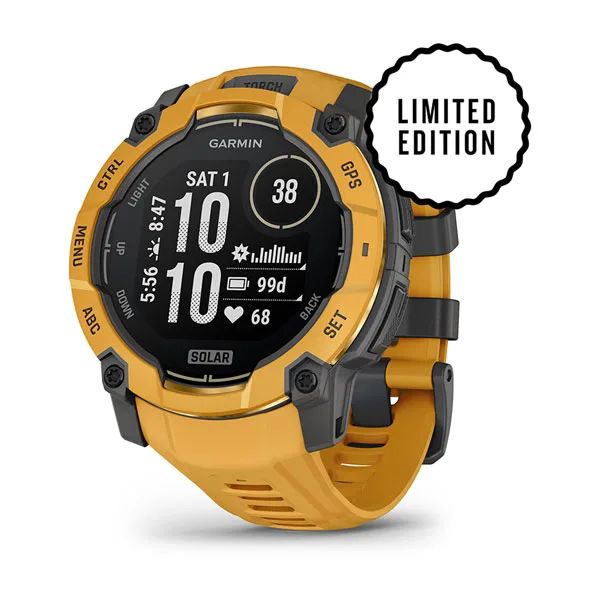Смарт-часы Garmin Instinct 3 Solar 50 mm Sunburst with Sunburst/Grey Band 010-02935-02