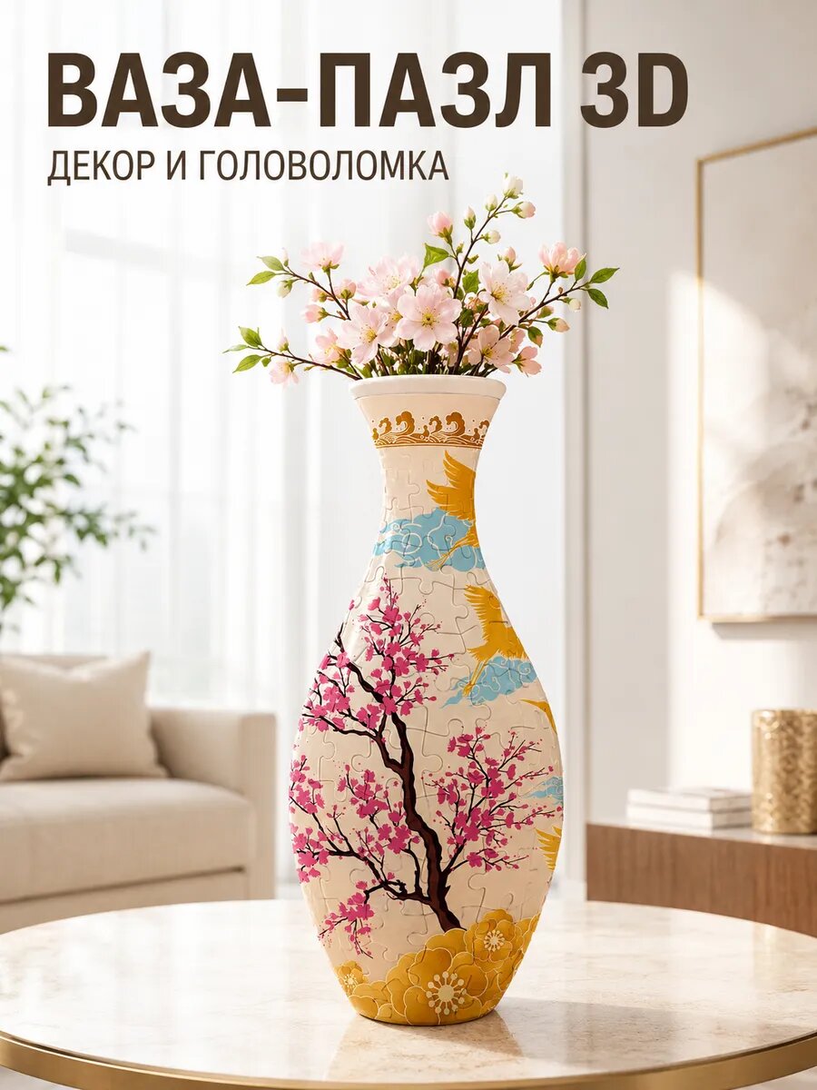 Пазл 3d ваза из 160 деталей декоративный
