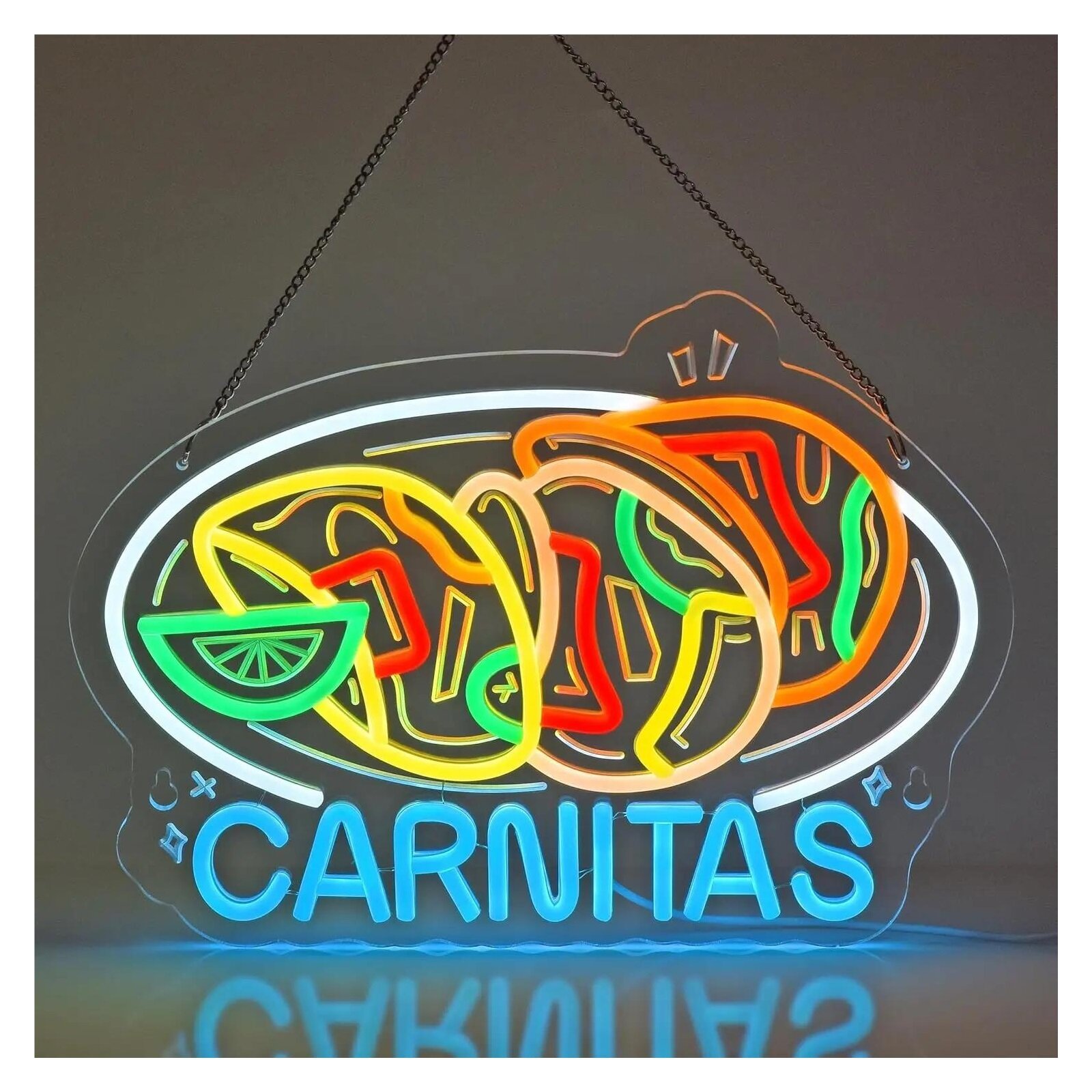 Carnitas Неоновая Вывеска 40смx29см