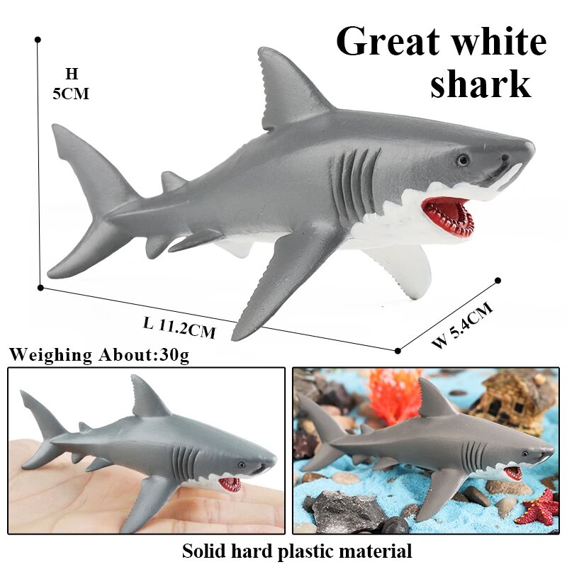 Фигурка Oenux Большая белая акула Белый, ocean model