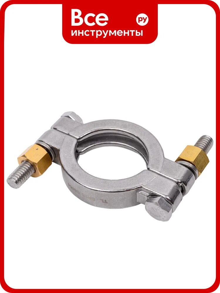 Хомут CLAMP TITAN LOCK двухболтовый, усиленный, DN25, нерж. 304, DIN TL25CLCR