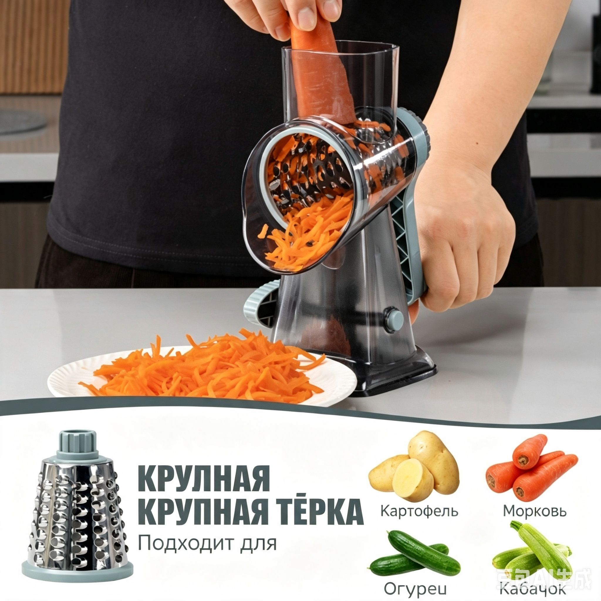 Овощерезка многофункциональная ручная шинковка овощей