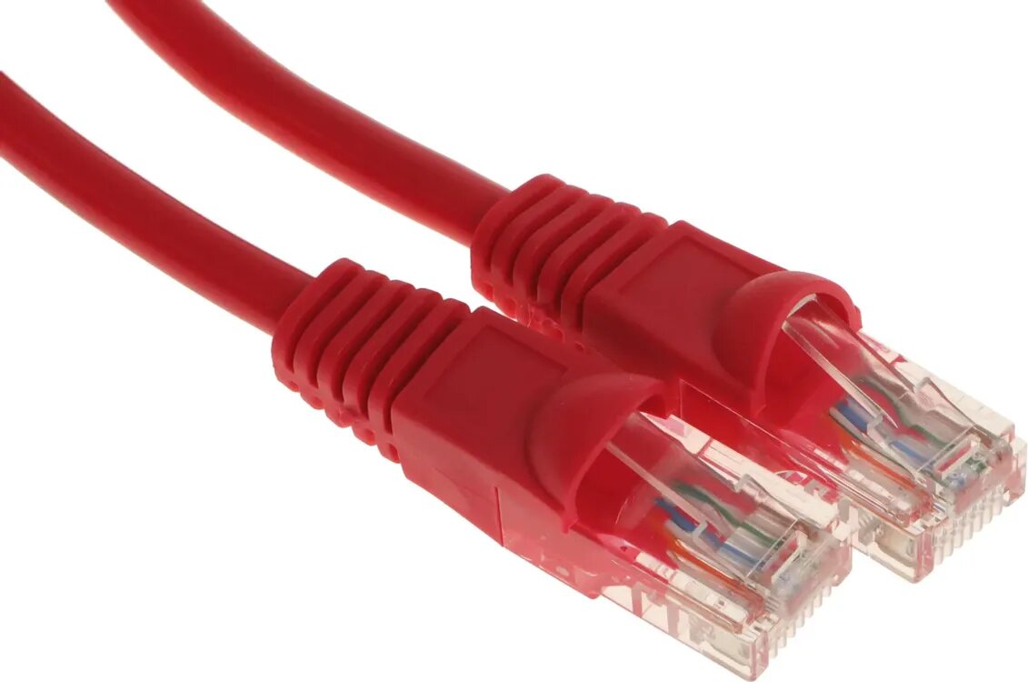 Патч-корд Buro литой (molded), UTP, кат.5E, 0.25м, 4 пары, 26AWG, алюминий омедненный, многожильный, красный
