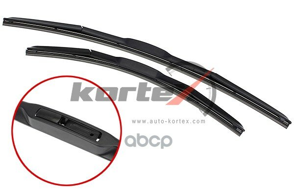 "Щетка стеклоочистителя 24"/18" (600/450mm) к-т гибридные KP052" KORTEX арт. KP052