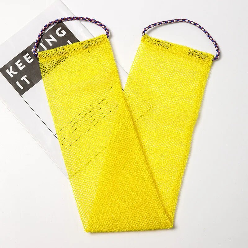 Набор из 2 африканских мочалок для глубокого очищения тела yellow-1pc