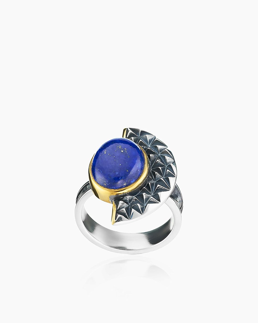 Кольцо SARKISSIAN, серебро, 925 проба, чернение, золочение, лазурит