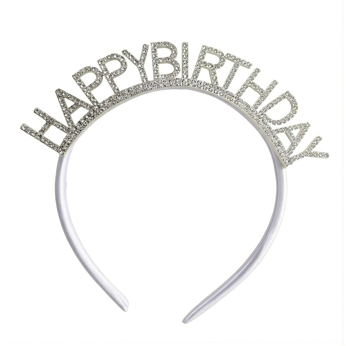 Ободок для волос с надписью HAPPY BIRTHDAY, инкрустированный кристаллами и жемчугом, для фотосессии на день рождения, женский аксессуар для праздника