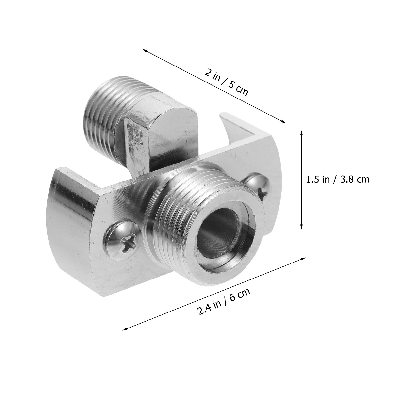 Адаптер Для Ванны С Изогнутым Наконечником Серебристый 6.00X5.00X3.80Cm