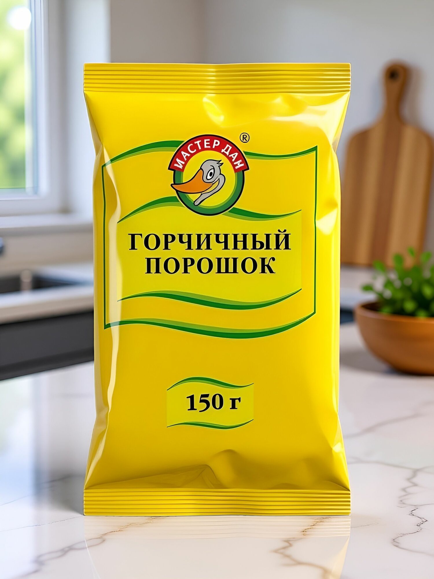Горчичный порошок Премиум класс Мастер Дак 1 пакет вес 150 грамм