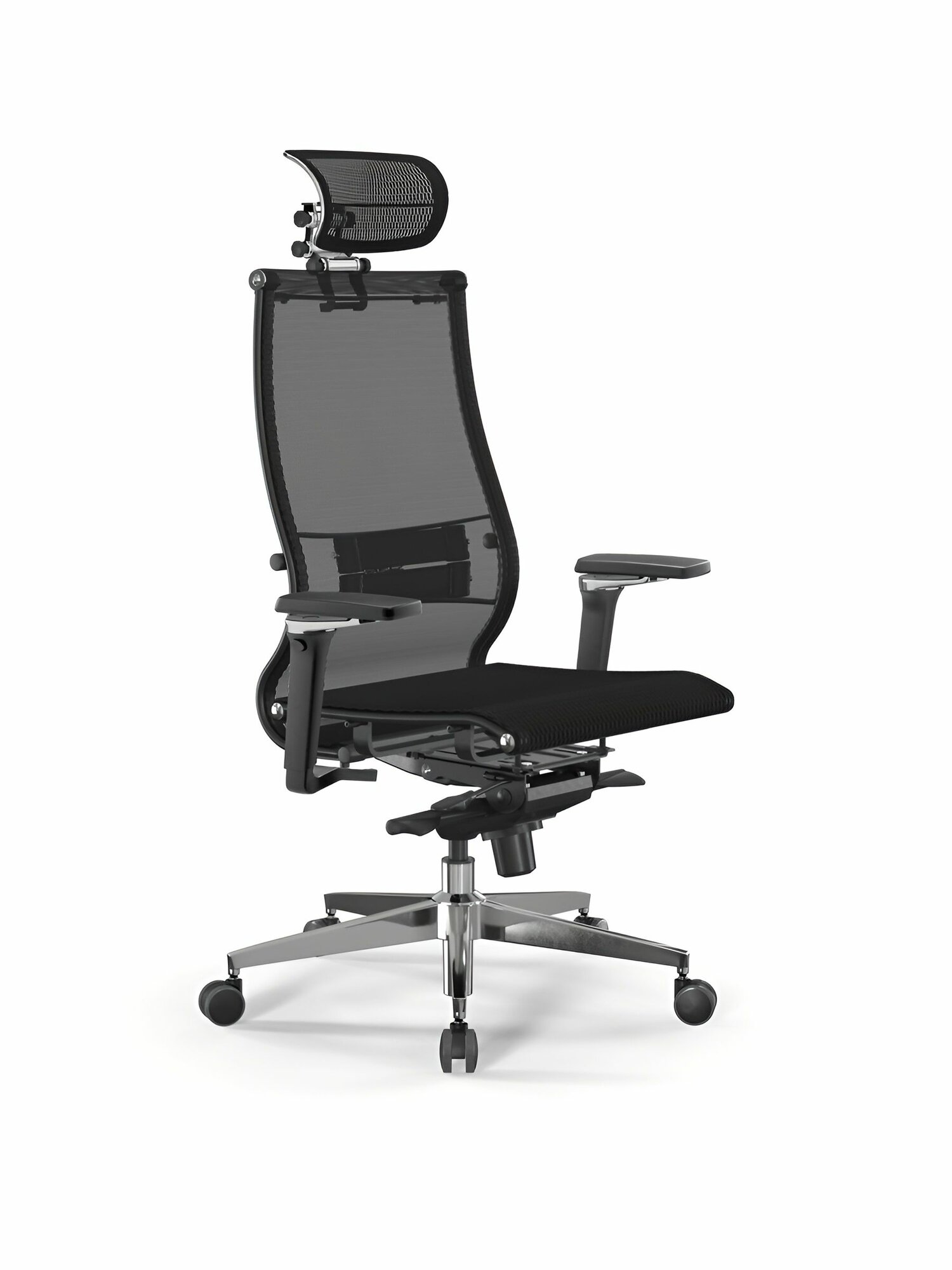 Кресло компьютерное Samurai S-3.051 (Black)-5D\хромированное пятилучие