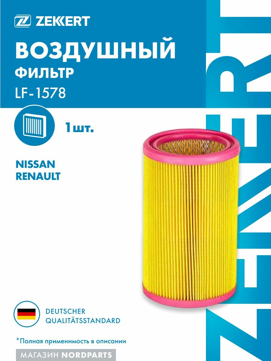 Фильтр возд. Nissan Kubistar (X76) 03-, Renault Clio I, II 96-, Twingo I, II 96-