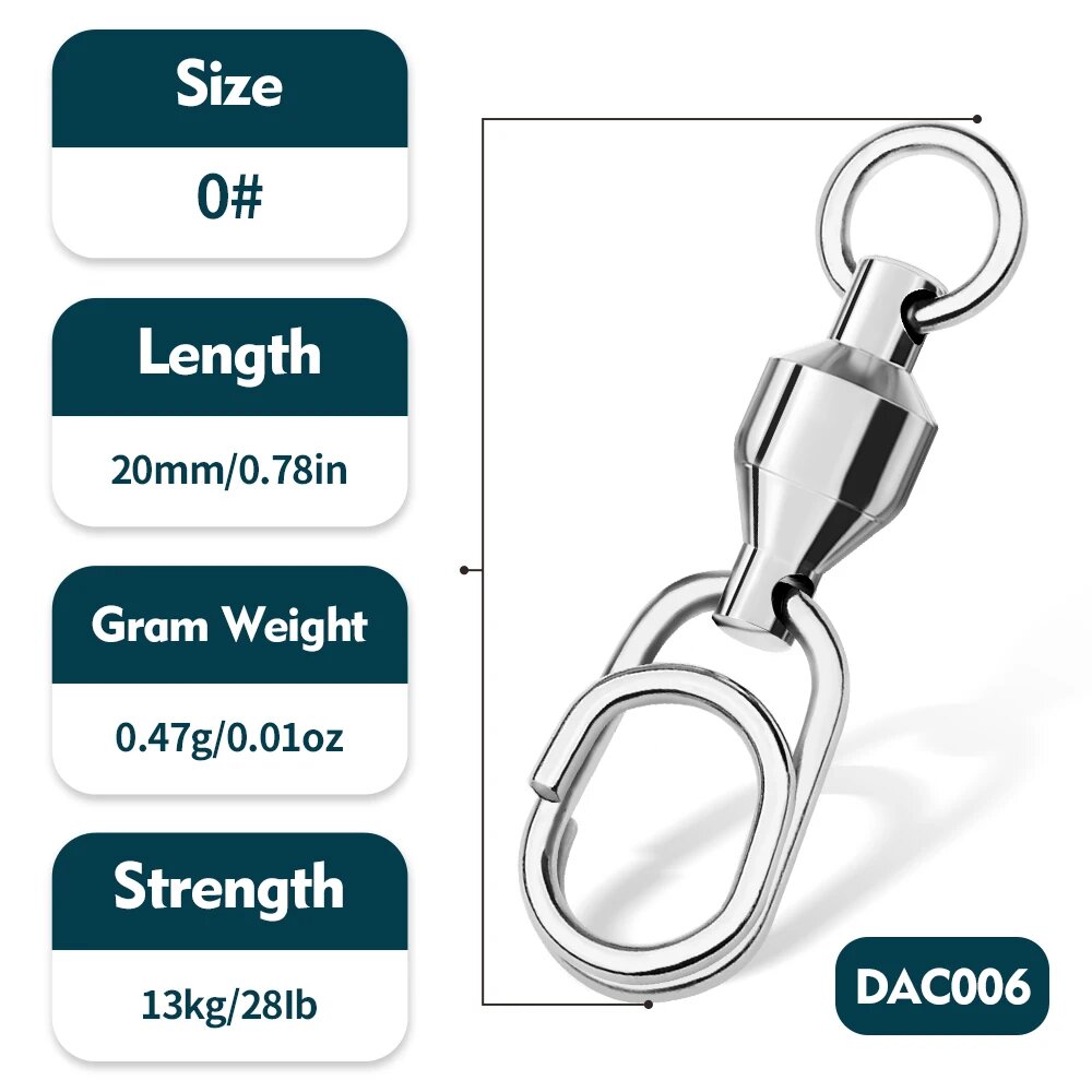 Proberos рыболовные защелки SIZE 0, 20mm, 13kg/28lb