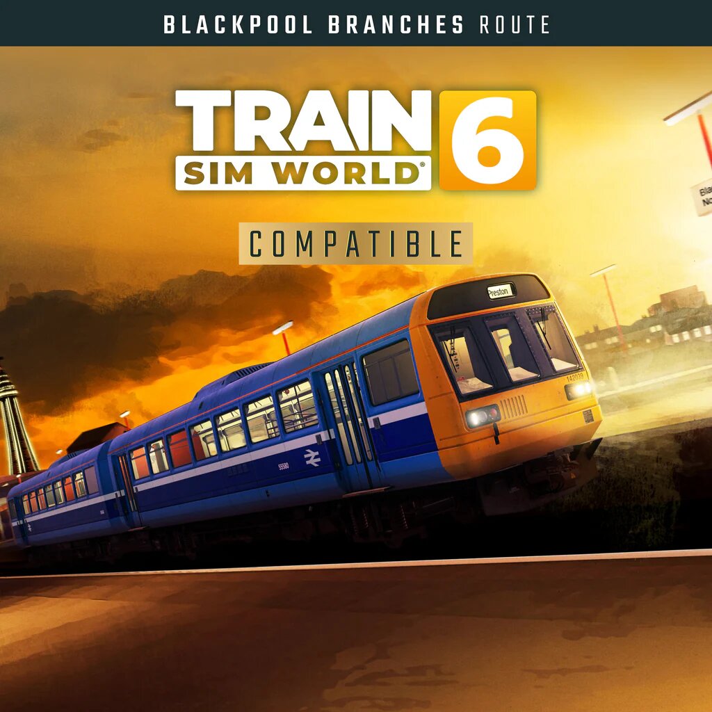 Дополнение Train Sim World 6: Blackpool Branches: Preston - Blackpool & Ormskirk Route Add-On, цифровое издание PlayStation 4 и PlayStation 5, регион Индия / код пополнения баланса