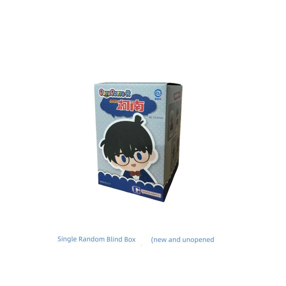 Оригинальная фигурка Bandai POTEPOTTE-R Детектив Конан в сидячей позе, коллекционная игрушка из смолы в закрытой