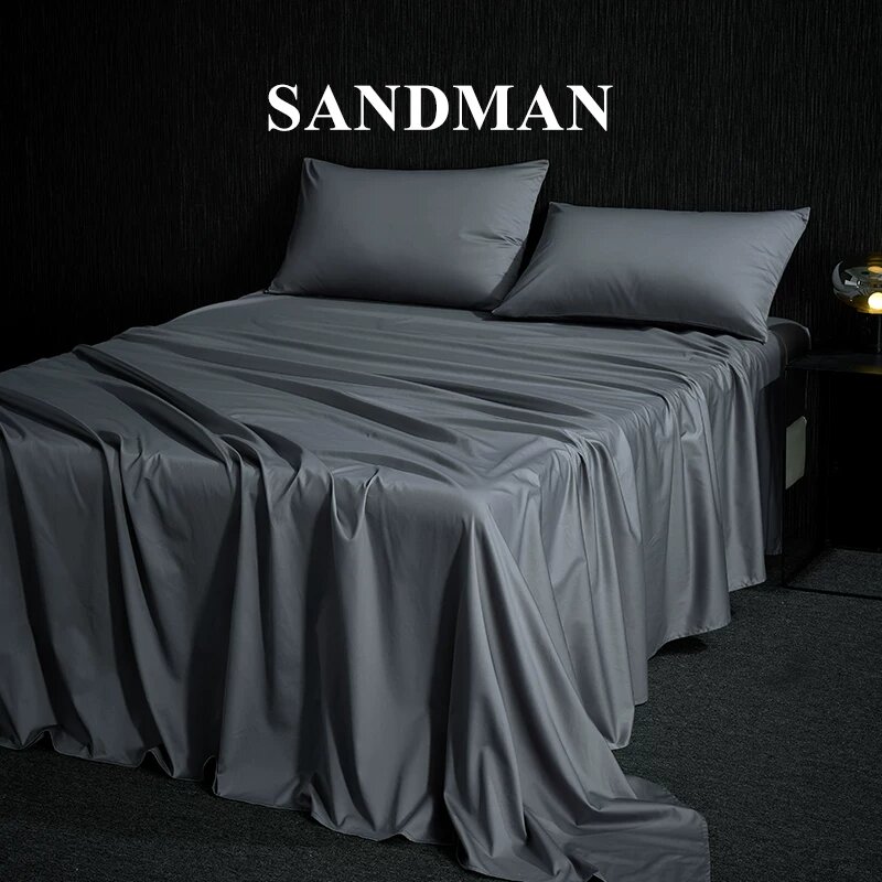 Комплект постельного белья Sandman из высококачественного 100S длинноволокнистого хлопка: простыня на резинке из