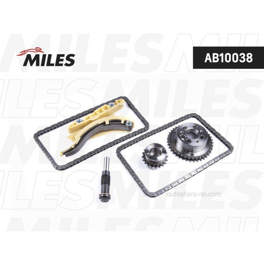 MILES AB10038 Комплект цепи ГРМ FORD TRANSIT CONNECT 1.8Di 06- co звездочками