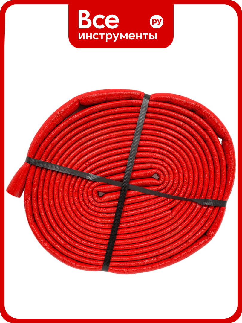 Теплоизоляция для труб K-FLEX PE COMPACT в красной оболочке 22/6 бухта 10м R060222103PECR