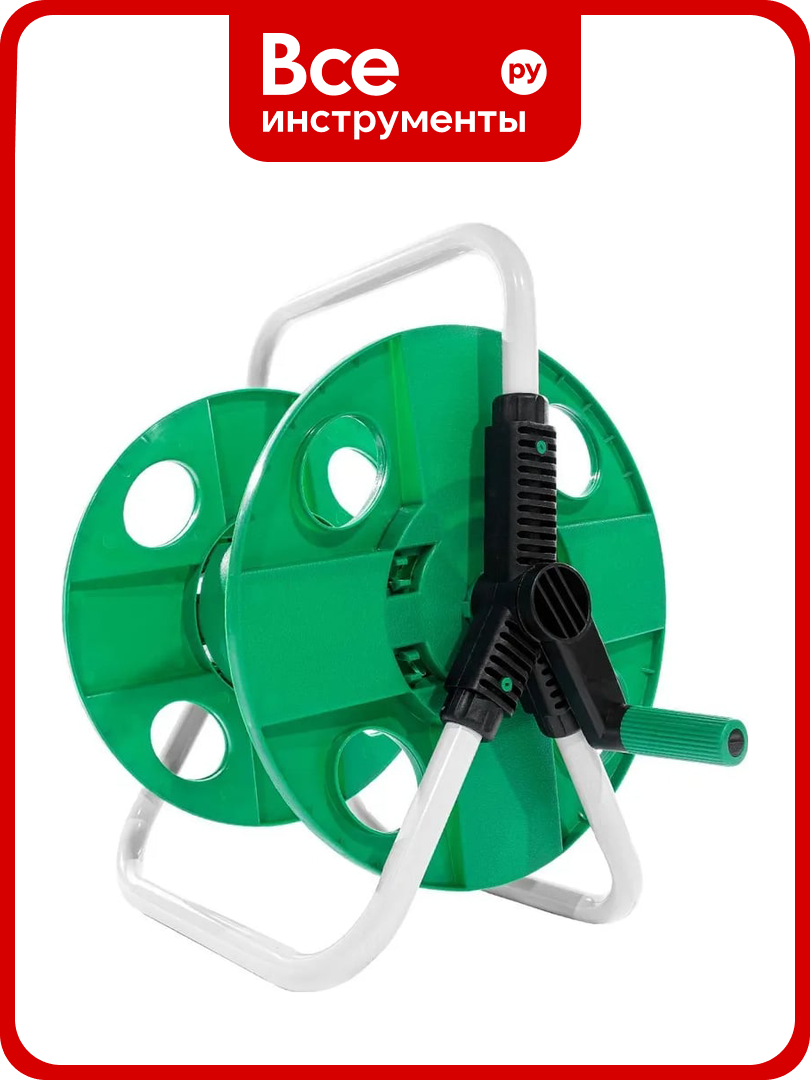 Катушка для шланга Green glade G001, ручная скрутка, корпус из стали и пластика, зеленый цвет