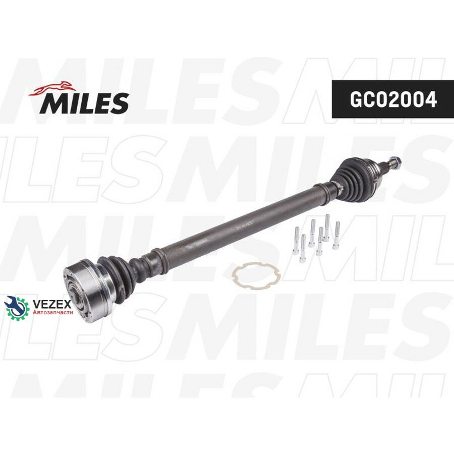 MILES GC02004 Привод в сборе правый AUDI A3/SKODA OCTAVIA/VW GOLF/BORA 1.9TD 96- (GKN 303162) GC02004