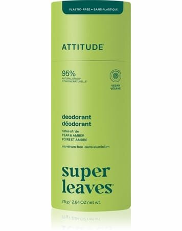 Дезодорант Attitude Super Leaves Natural Deodorant, pear & amber, 75 г