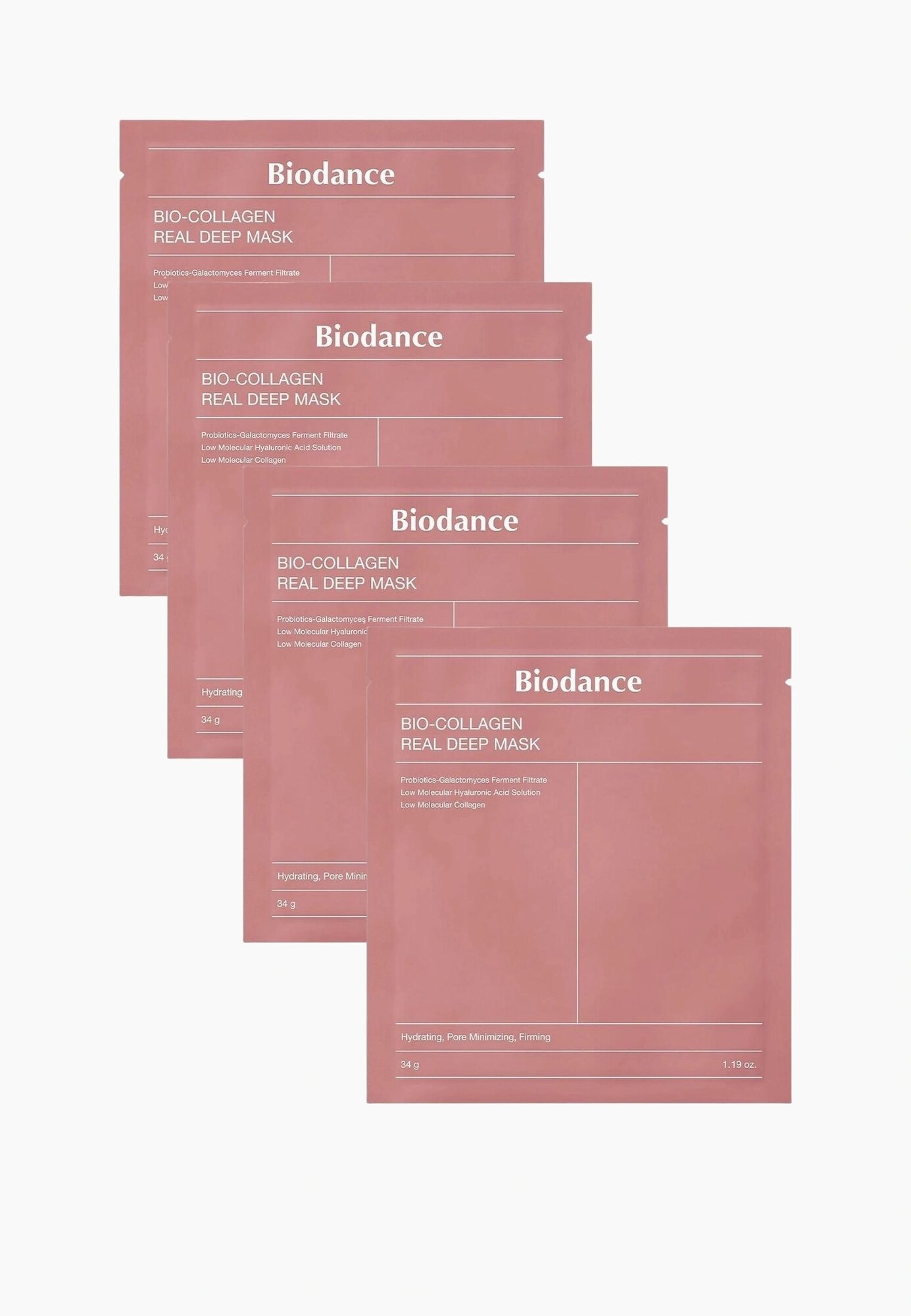 Biodance Маска для лица гидрогелевая 34 г х 4