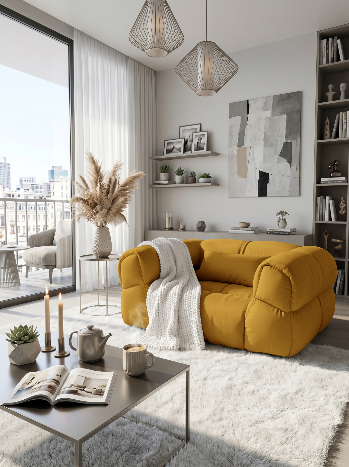 Кресло Шелби Velutto 56 NOW 155x105x72 см, желтый Велютто, нераскладной Фиеста