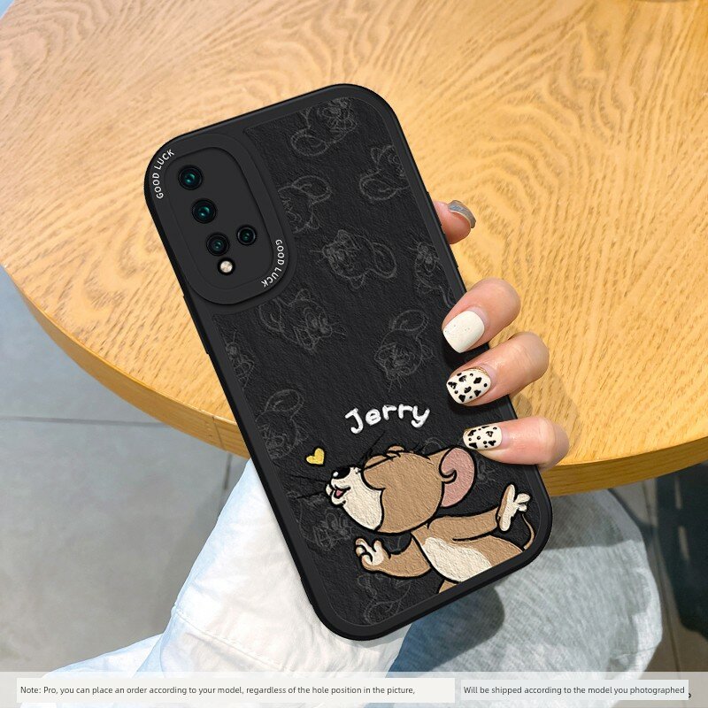 Черный чехол для Huawei Nova 4 с рисунком Джери в стиле 'Любовь', полная защита, силиконовая оболочка