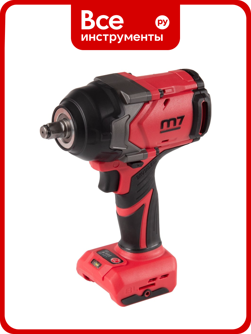 Гайковерт аккумуляторный ударный MIGHTY SEVEN 1/2", 1600 Нм, 18 В, без аккумулятора и ЗУ DW-406