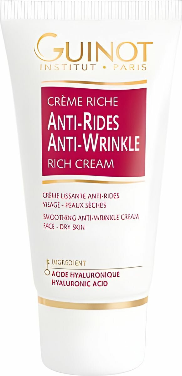Guinot Гиалуроновый омолаживающий крем с биопептидами для сухой кожи Anti-Wrinkle Rich Cream 30+50ml