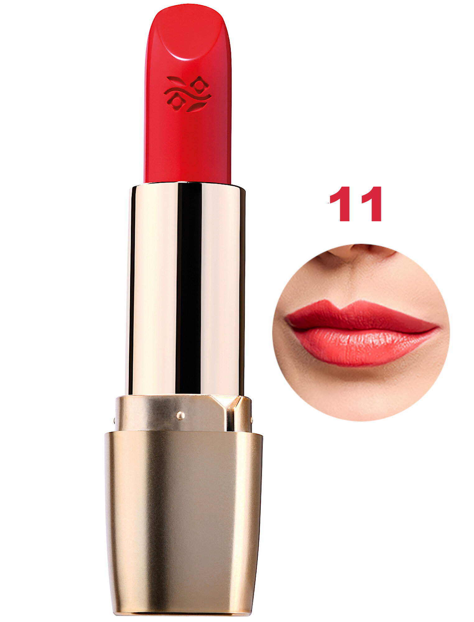 Deborah Milano Помада для губ Тон 11 Красный коралл ROSSETTO MILANO RED увлажняющая сатиновая 4,2 г