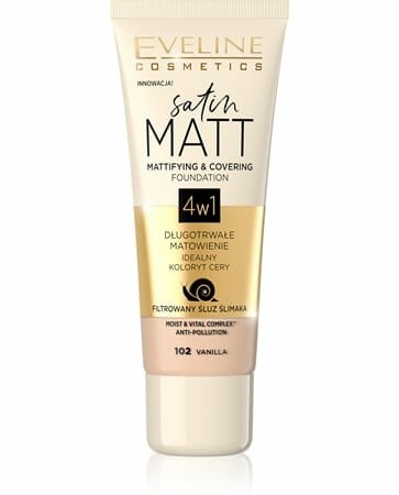 Тональный крем Eveline Cosmetics Satin Matt, 102 Vanilla, 30 мл