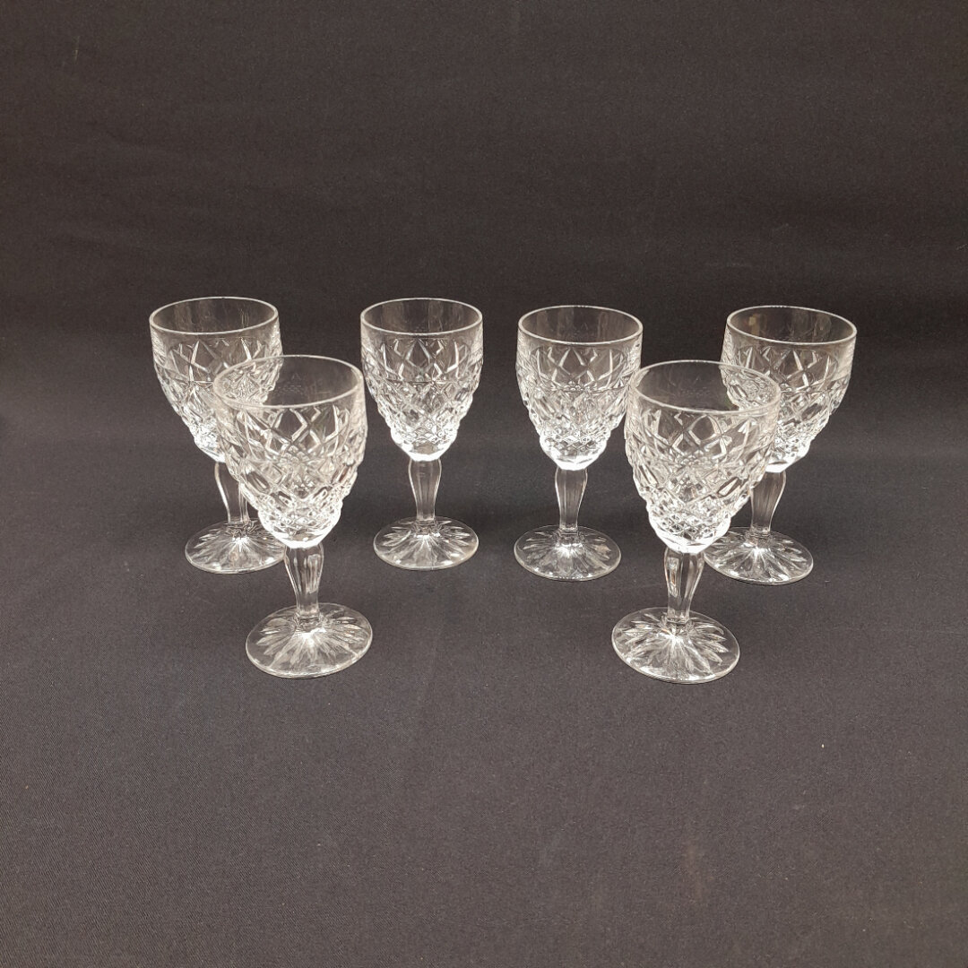 Винтажный набор бокалов, 13 см, хрусталь Bohemia Crystal, Чехословакия СССР периода