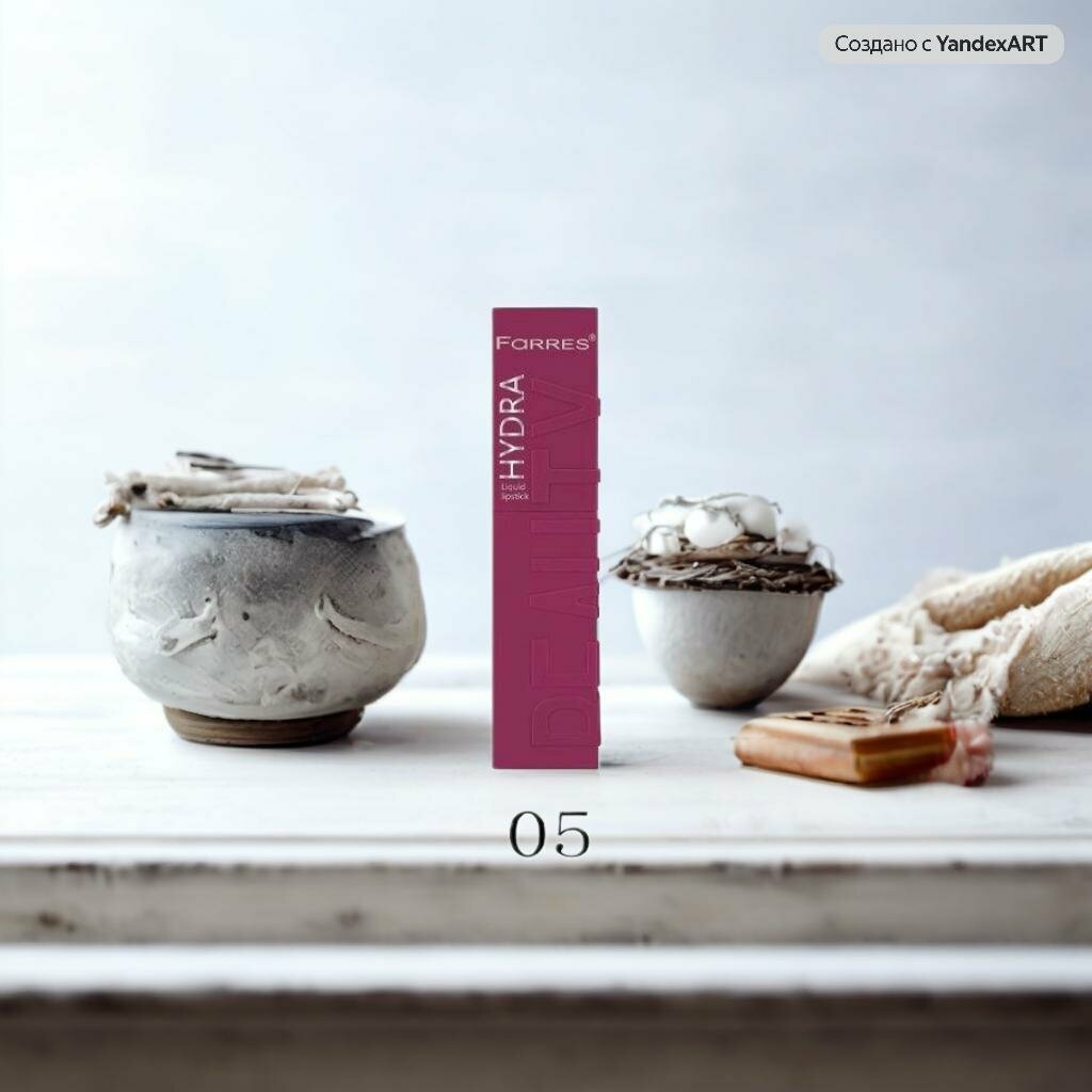 Farres cosmetics Помада жидкая 7046-05 Увлажняющая с зеркальным эффектом, холодный лиловый
